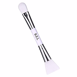 Bare Essentials Living - Clay Face Mask Brush (1 Pack, White) Dual Soft Silicone Face Mask Applicator Brush Tool, Great Facial Essentials, Moisturizer Applicator & Skincare Brush for Facials