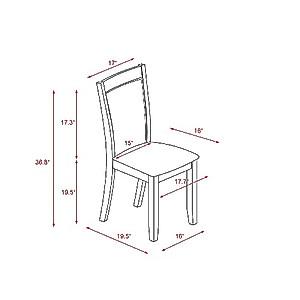East West Furniture HBMZ5-AWA-32 5 Piece Dining Room Furniture Set Contains a Round Dining Table and 4 Parson Chairs, 42x42 Inch, Antique Walnut