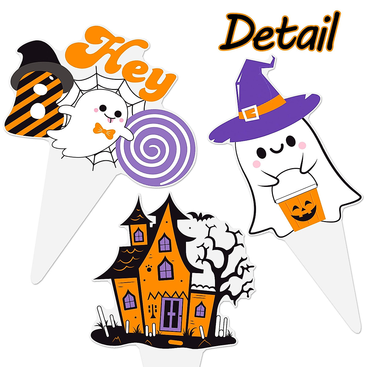 48Pcs Hallooween Cupcake Toppers A Baby is Brewing Cupcake Toppers Halloween Baby Shower Cake Decorations Ghost Pumpkin Cupcake Picks for Happy Hallowwen Boo Baby Shower Birthday Party Supplies