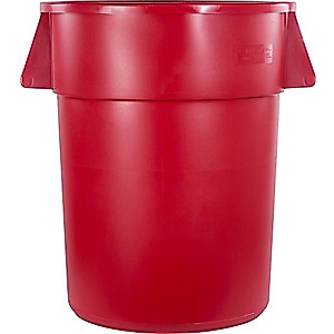 Carlisle FoodService Products CFS 34105505 Bronco Round Waste Container Only, 55 Gallon, Red