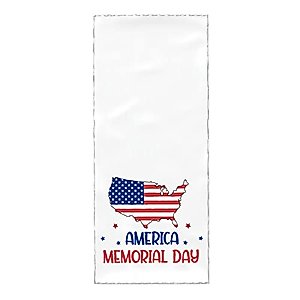 luxteen America Memorial Day Hand Towel - Print Bath Bathroom Towel Highly Absorbent Soft Guest Fingertip Towels