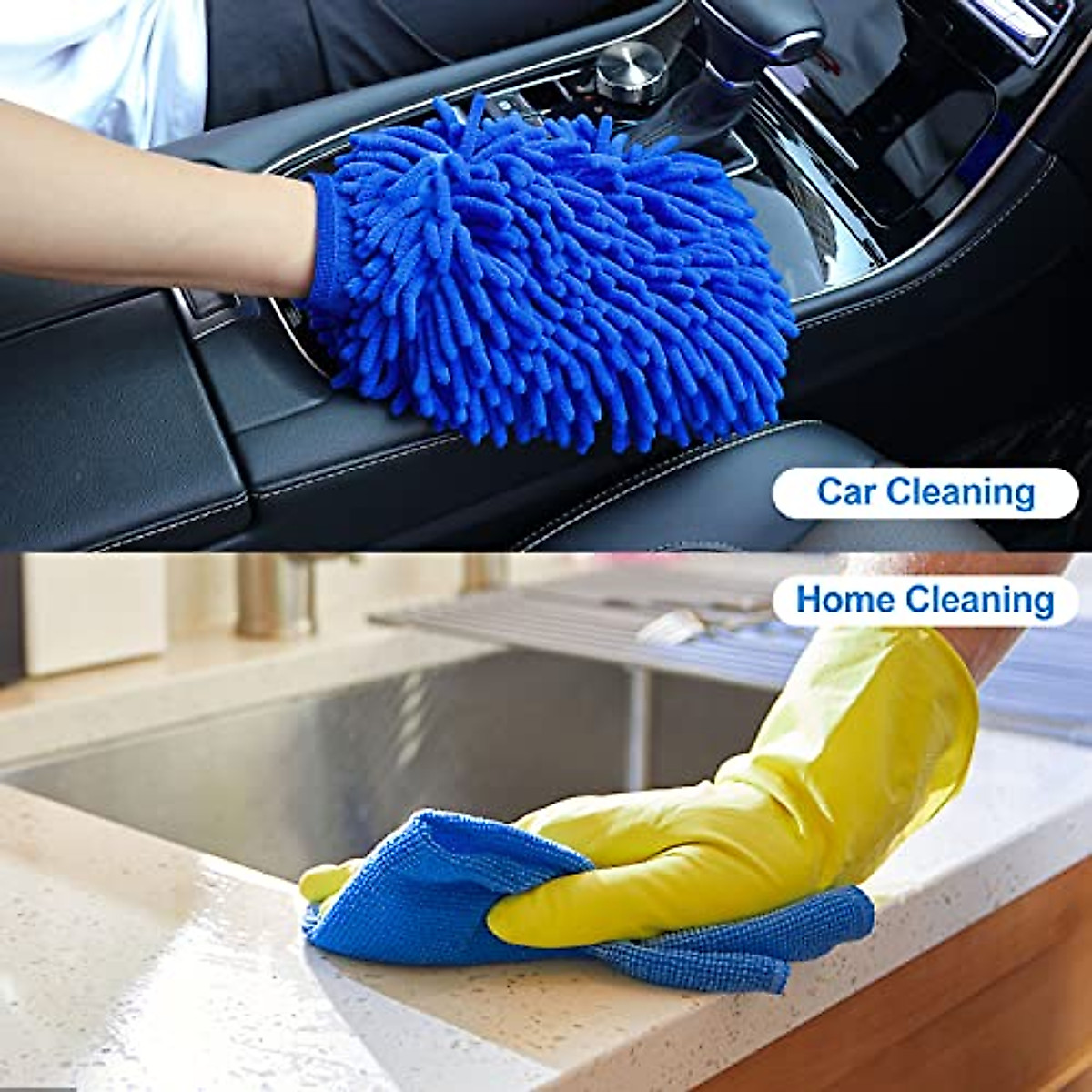 Garden Hose Nozzle, Yiebaels High Pressure Foam Sprayer 8 Spray Patterns with 3.5oz/100cc Soap Dispenser and Washing Mitt, Water Hose Soap Nozzle Sprayer for Watering Plants, Car Wash, Pet Showering