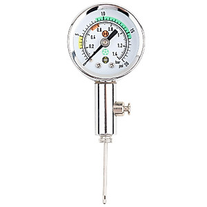 Leftwei Portable Metal Ball Pressure Gauge,Air Pressure Gauge Lightweight and Rugged Rustproof Air Gauge for Basketball Soccer, Volleyball