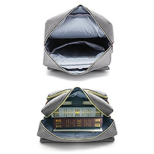 Furivy Unisex Oxford Retro Style Laptop Backpack College School Bag Student Daypack Rucksack Light Gray