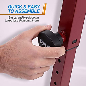 Pyle Universal Keyboard Heavy-Duty Electronic Organ Holder Rack Portable Piano Stand w/Adjustable Height and Width, Protective Rubber Discs