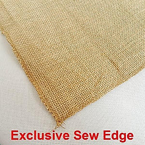 100% Natural Jute Rustic Burlap Table Runner - 12" Wide x 120" Long - Perfect for Rustic Theme Weddings, Events, Parties, BBQ's, Dining Table & Home Decor.