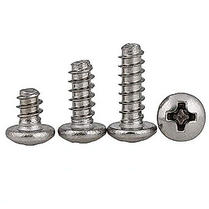 M5x12 mm -5PCS Pan Head Flat Tail Phillips Self Tapping Screws 304 A2 Stainless Steel (M5*12 mm -5PCS)