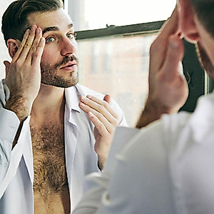 Brickell Men's Anti Aging Hyaluronic Acid Serum for Face, Reviving Day Serum for Men, Natural and Organic Face Serum with Protein Peptides to Restore Firmness and Collagen, 1 Ounce, Scented