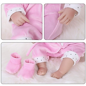 ENADOLL Reborn Baby Doll Realistic Silicone Vinyl Pink Mouse Baby 16 inch Weighted Soft Body Lifelike Doll Gift Set for Ages 3+(Pink Mouse)