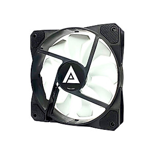 Apevia 512S-WB 120mm 4pin Molex & 3pin Motherboard Black/White Case Fan (5-pk)