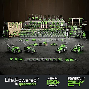 Greenworks 24V Brushless Cordless Drill Kit, 310 in./lbs, 18+1 Position Clutch, 1/2 '' Keyless Chuck, Variable Speed, (2)2Ah Batteries with 2A Charger, LED Light, 8pcs Drill Bits with Tool Bag