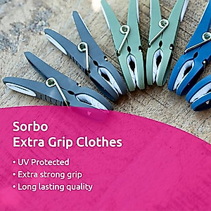 Sorbo Extra Grip Clothes Pegs, Laundry Pegs, 20 Pack, UV Protection, Extra Stong, Additional Grip, Laundry Essential, Household Essential