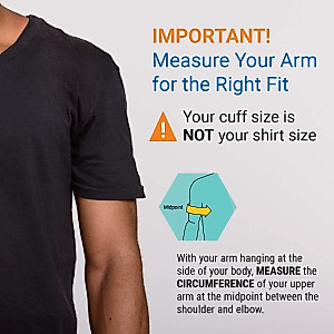 A&D Medical Replacement Blood Pressure Cuff - Wide Range (22-42 cm / 8.6-16.5" Range), ISO-Compliant BP Cuff Connector, for UA-611, UA-651, UA-651LBE, UA-767F & UA-767FAC BP Monitors