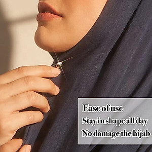 A&H ZIER 4 Pack Pinless Hijab Magnets No-Snag Hijab Pins for Muslin Women Strong Hijab Magnet Pins Hijab Magnetic Pins for Scarf (Silver, Gold, Rose Gold, Black)