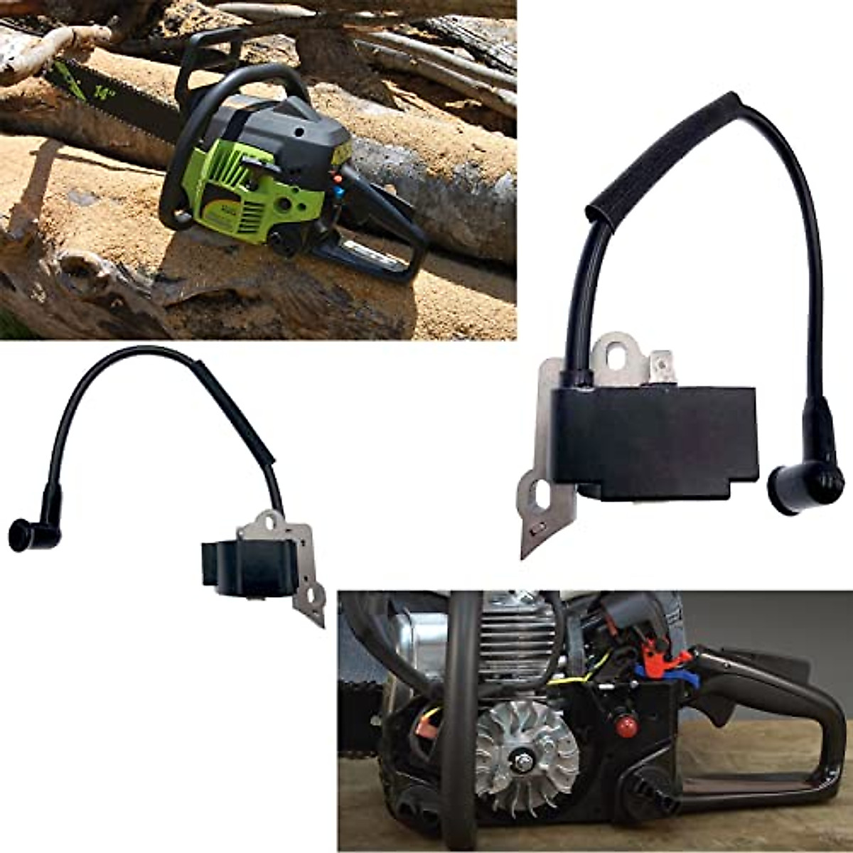 530039198 Ignition Coils with Spark Plug for Husqvarna Poulan Craftsman Chainsaws Engine Module,Replaces Coil 53005227