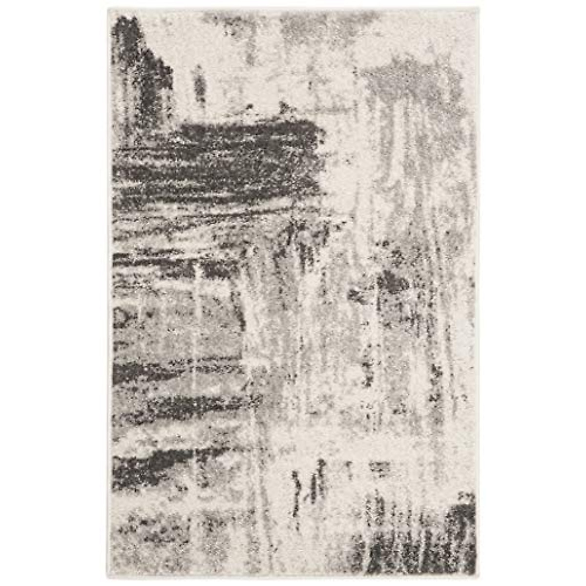 SAFAVIEH Adirondack Collection Accent Rug - 2'6" x 4', Ivory & Grey, Modern Abstract Design, Non-Shedding & Easy Care, Ideal for High Traffic Areas in Entryway, Living Room, Bedroom (ADR133C)