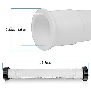 PROSOCOOL Pool Pump Hose 14" inch Compatible with Intex Pool Pump Sand filter ,Hose Connector for above ground pools