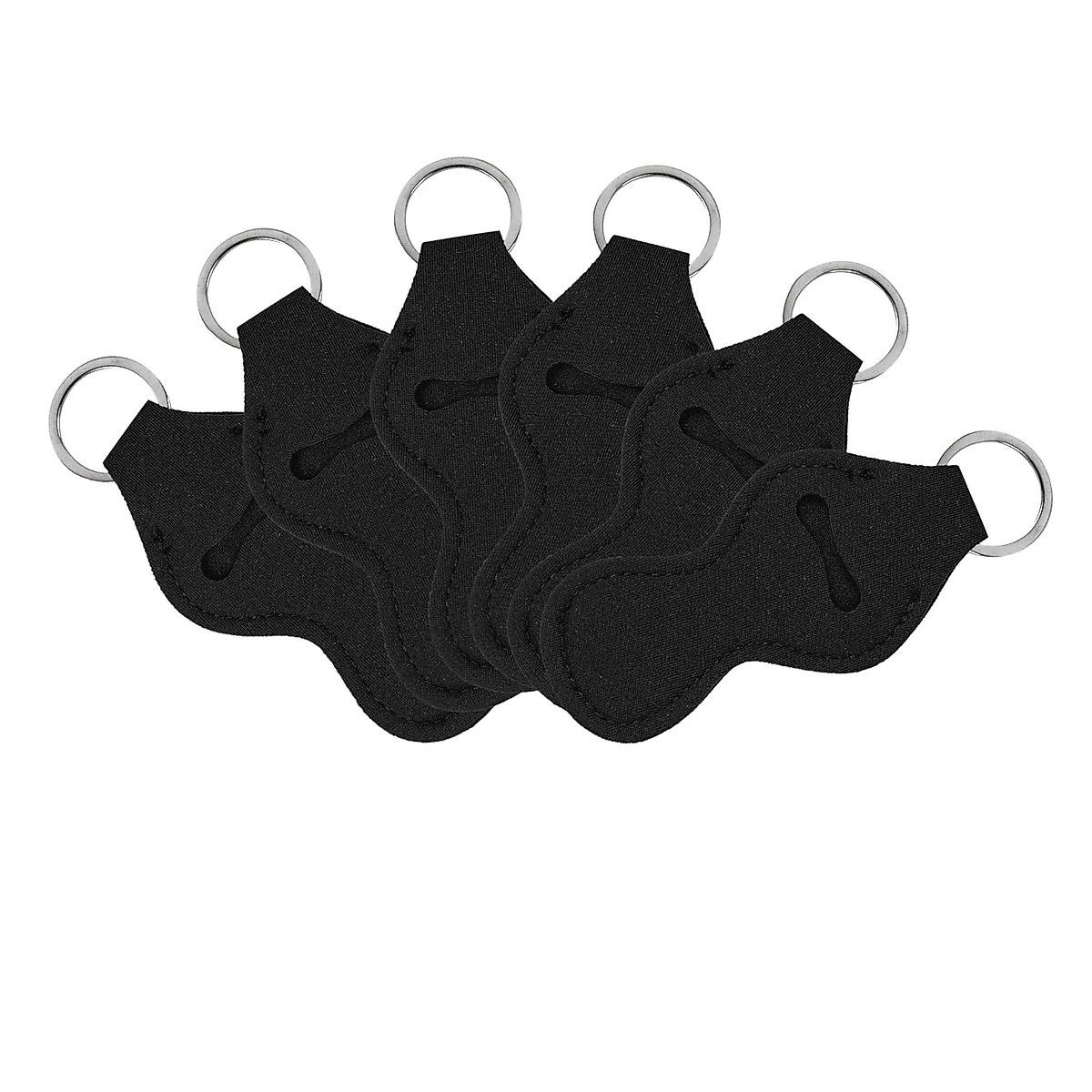 AUEAR, Lip Balm Holder Key Ring Lanyard Lipstick ChapStick Key Chain Holders for Group of Coworkers (10 Pack, Black)