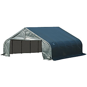 ShelterLogic 80025 Green 18'x28'x12' Peak Style Shelter