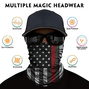 Venswell Neck Gaiter Face Mask Men Women,Seamless Bandana Rave Face Cover Scarf Mask,Balaclava,Headband, Head Wrap,Headwear