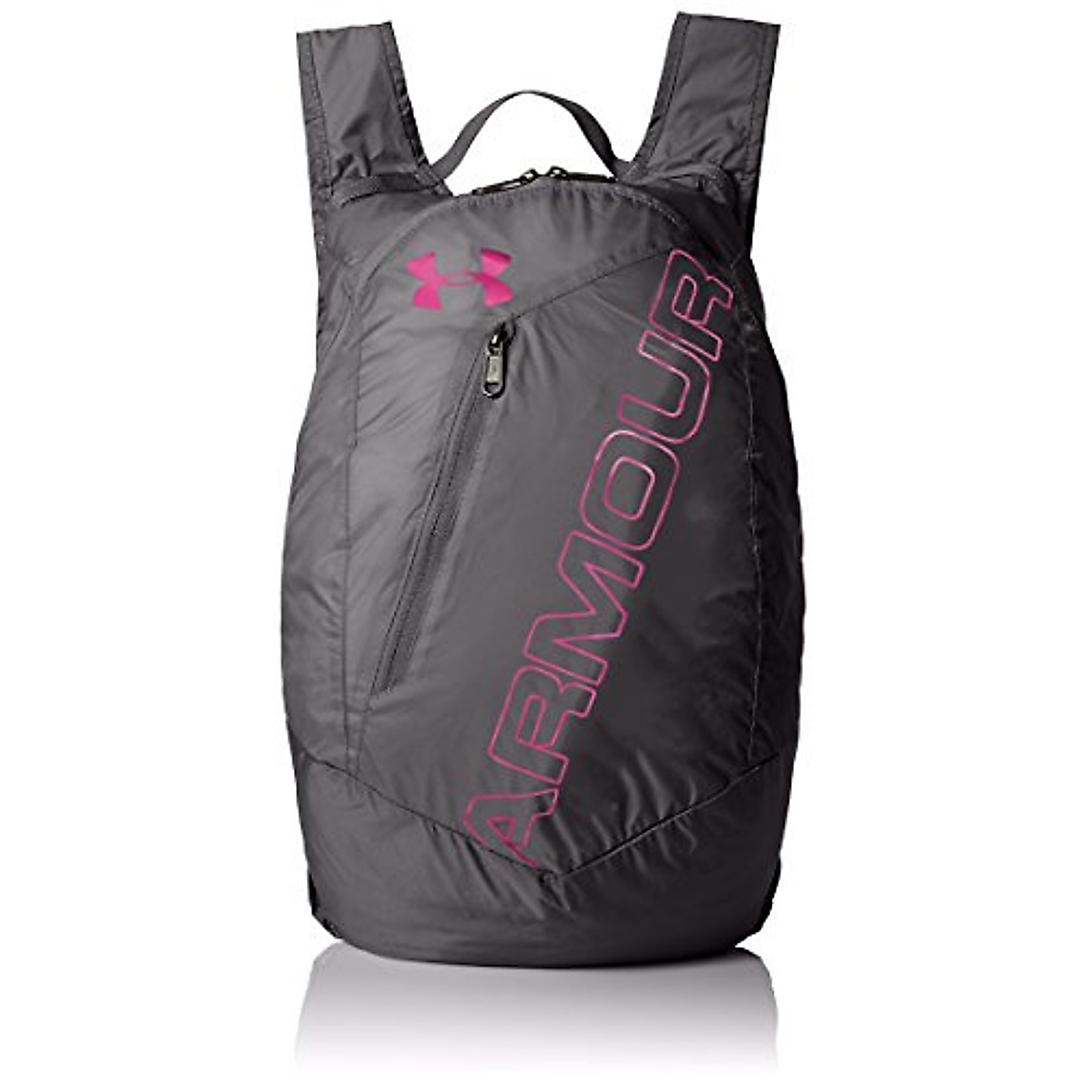 Under Armour Packable Backpack, Graphite (040)/Tropic Pink, One Size Fits All