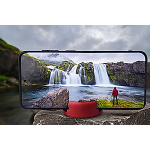 GoDonut Mini Phone Stand - Portable Mount Accessory for Travel, Nightstand or Desk- Compatible with Tablet, iPhone & Most Smartphones - Black