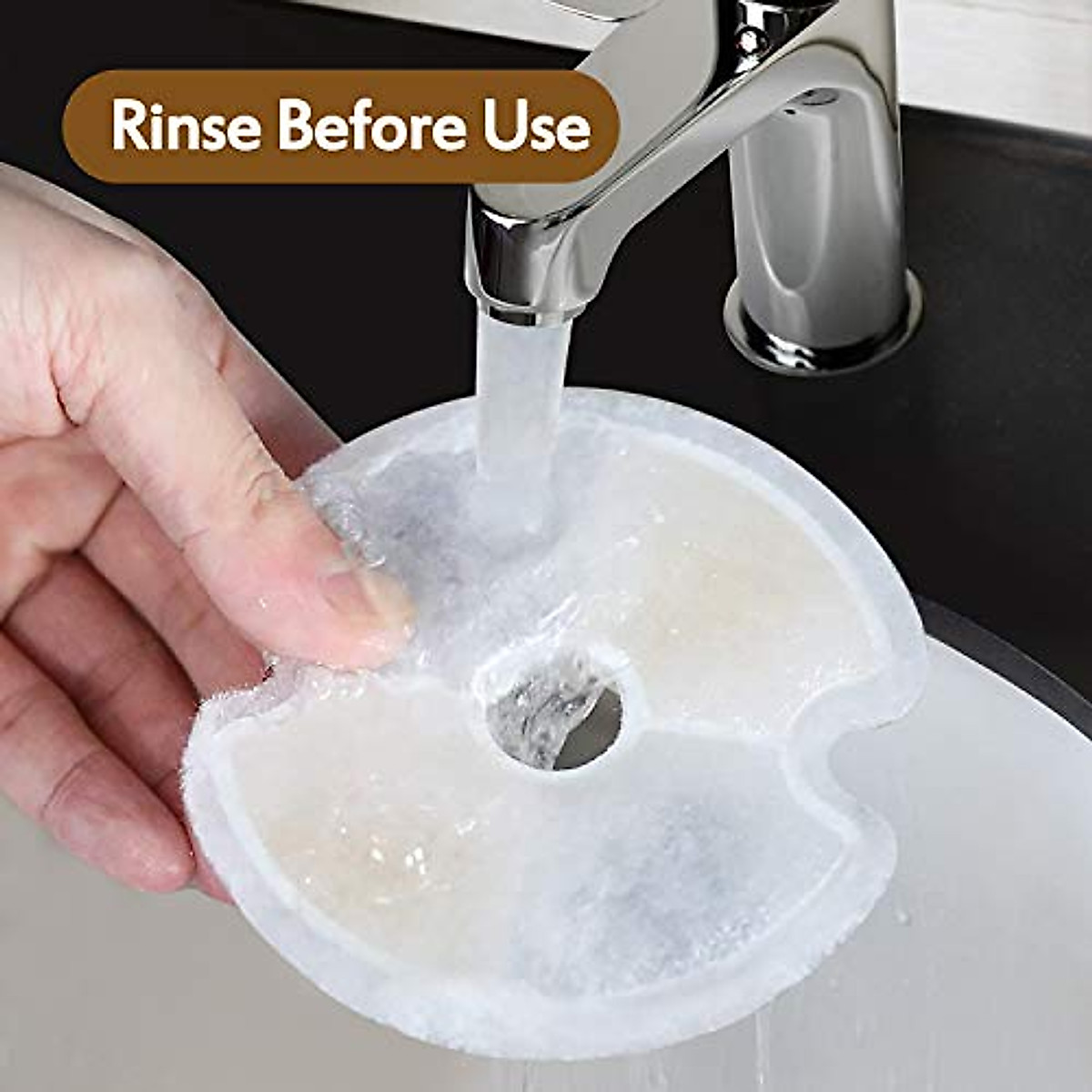 Cat Water Fountain Filter, Multiple Filtration Pet Water Fountain Replacement Filter,8 or 12 Packs of Cotton Activated Carbon Cat Fountain Filter(Filter 8 Pack)