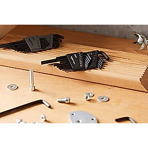 Amazon Basics Allen Wrench/Hex Key with SAE/Metric Sizes and 2 Storage Cases, Set of 36 Pieces