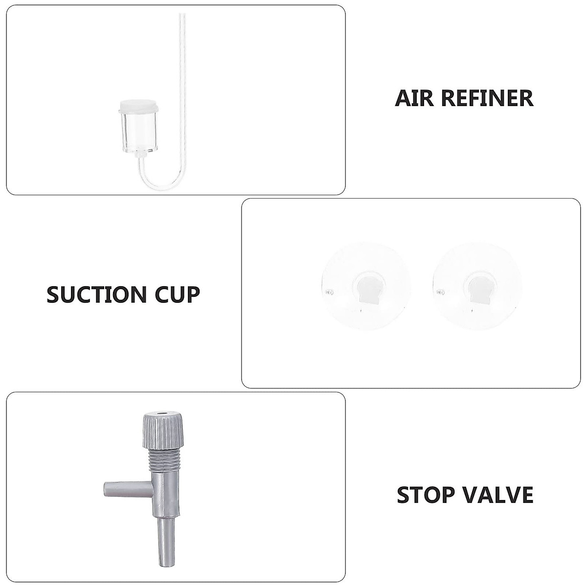 POPETPOP 1 Set Fish Tank Air Bubble Maker Plant Diffuser Co2 Diffuser with Bubble Fish Tank Stone Hydroponic Tank Supplies Bubble Suit Aquarium with Suction Cup Acrylic