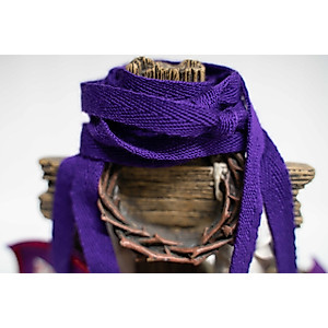 Wool Scapulars Catholic - Purple Scapular of Benediction and Protection - Scapular of Marie Julie Jahenny - Scapulars Catholic Necklace - Escapularios Catolicos Purple Scapular