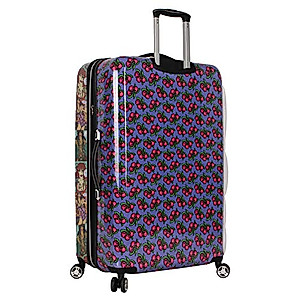 Betsey Johnson Designer Luggage Collection - Expandable 3 Piece Hardside Lightweight Spinner Suitcase Set - Travel Set includes 20-Inch Carry On, 26 inch and 30-Inch Checked Suitcase (Girls Print)