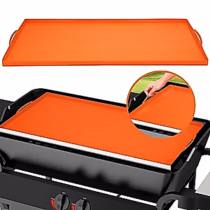 KNHUOS 28'' Griddle Mat Silicone for Blackstone, Silicone Griddle Cover Upgraded Handle-Design,Protective BBQ Grill for Blackstone Protector Accessories Kit & Indoor Outdoor