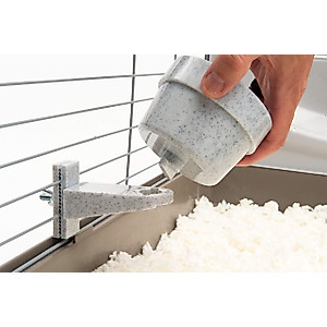 Lixit Quick Lock Cage Bowls for Small Animals and Birds. (10oz, Granite)