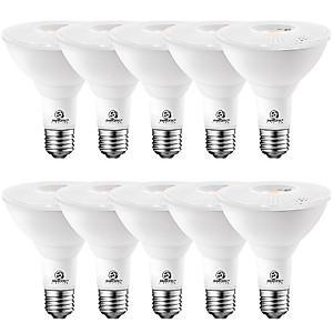 Energetic 10 Pack PAR30 LED Bulbs, Flood Light Outdoor Indoor 75 Watt Equivalent 10W Dimmable,5000K Daylight,1000 Lumens,E26 Base,IP65 Waterproof LED Recessed Light Bulbs for Security