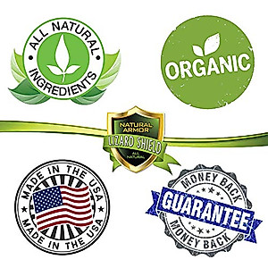 Natural Armor Lizard & Gecko Repellent Spray - Powerful Peppermint Formulation Repels All Types of Lizards & Geckos and Works Better Than Ultrasonic Gimmicks – 128 fl oz - Gallon Ready to Use