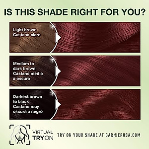 Garnier Hair Color Nutrisse Nourishing Creme, 362 Darkest Berry Burgundy (Raspberry Jam) Red Permanent Hair Dye, 2 Count (Packaging May Vary)