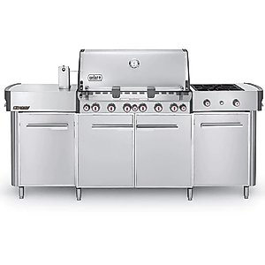 Weber Summit S-670 6 Burner Stainless Steel Natural Gas Grill Center