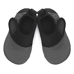 BARERUN Soft Baby Boys Girls Water Shoes Infant Barefoot Quick -Dry Anti- Slip Aqua Sock for Beach Swim Pool Grey 6-12 Months Infant