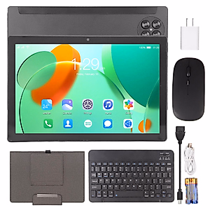 Honio Tablet PC, 8GB 256GB 10.1 Inch FHD Tablet 100‑240V 2 in 1 Dual Speaker 7000mAh Travel 12.0 (US Plug)