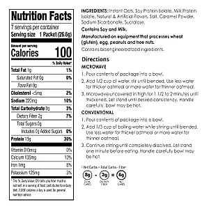 BariWise Instant Protein Oatmeal, Maple & Brown Sugar, No Sugar, Gluten Free, Low Carb (7ct)