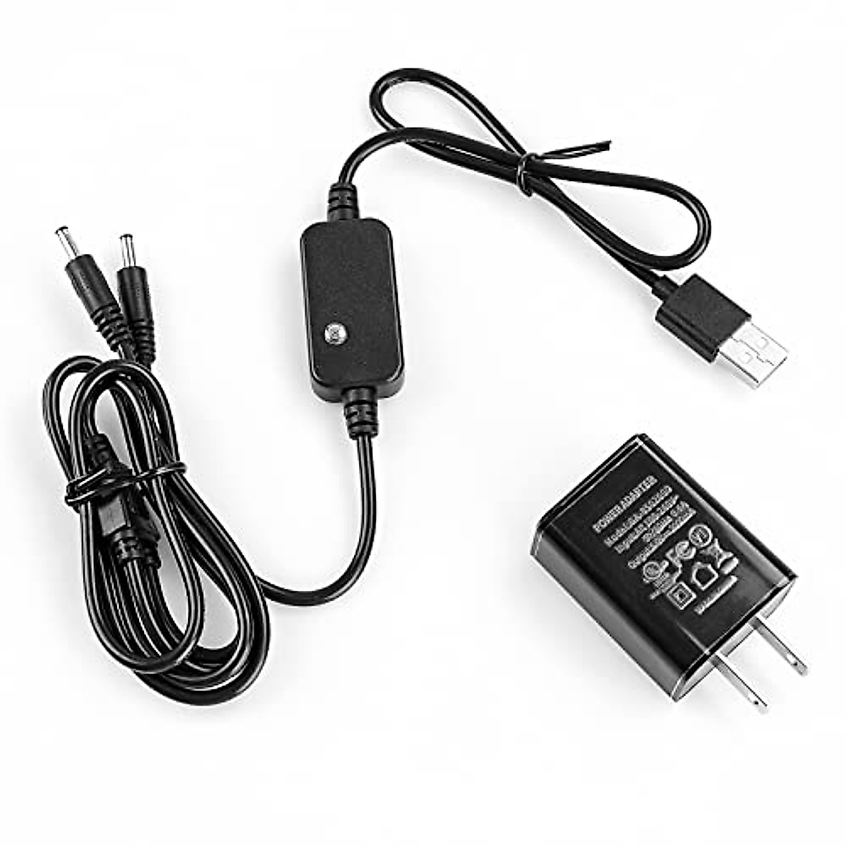 BARCHI HEAT 7.4V 2200MAH Rechargeable Battery Charger, US Standard USB Charger Accessories USB Charging Cable for Heated Gloves,Socks,Hats