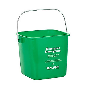 Alpine Industries Commercial Sanitizing Cleaning Pail - Heavy Duty Sanitizer Bucket - Cleaning Fluid Bucket - Cleaning Bucket for Offices, Restaurants, School, Bathrooms (Green, 3 Qt)