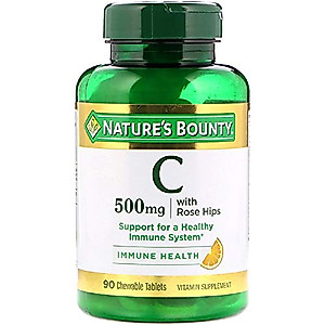 Nature's Bounty, C-500 mg Delicious Chewable w/ Rose Hips Tablets, 90 ct