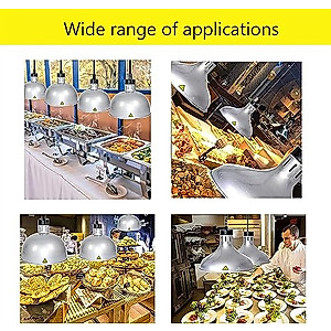 LINKANRUO Heating Lamp 2 Pack - Buffet Retractable Heat Lamp for Parties, Catering and Food Service - Keep Food Warm with Food Heat Lamp, Ideal Restaurant Supplies Lamps(A)