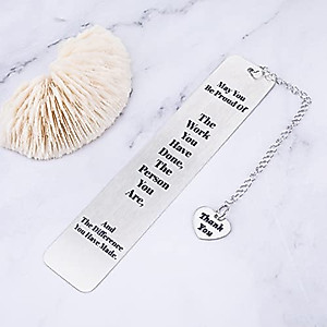 Colleague Coworker Leaving Gifts for Women Men Employee Thank You Gifts Inspirational Metal Bookmark May You Be Proud of the Work You Do for Boss Friends Book Lover Retirement Christmas Birthday Gifts