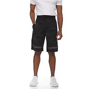 Spalding Mens Max Performance Basketball Short with 10" Inseam, Graphite/Black, S