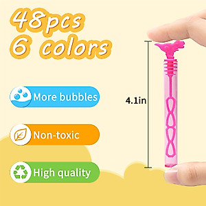 Birthday Carnival Bubble Makers Toy - 48 Pcs Dinosaur Bubble for Kids Celebration Stuffers Supplies, Bubbles Bulk for Spring Summer Outdoor Activity, Mini Bubble Wands Assortment Party Favors Present