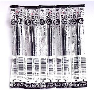 Zebra JF-0.5 Gel Ink Pen Refill, 0.5 mm, Black, 5 Refills per Pack (Japan Import) [Komainu-Dou Original Package]