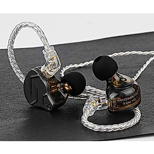 Linsoul KZ ZSN PRO X Dual Driver 1BA+1DD Hybrid Metal Earphones HiFi in-Ear Monitor with Detachable 2Pin Cable, Zin Alloy Panel (with Mic, Black)