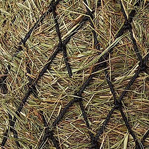 SmithBuilt Slow Feed Hay Net, Black - 40" Long Feeder Bag for Horses with 1-3/4" Mesh Holes